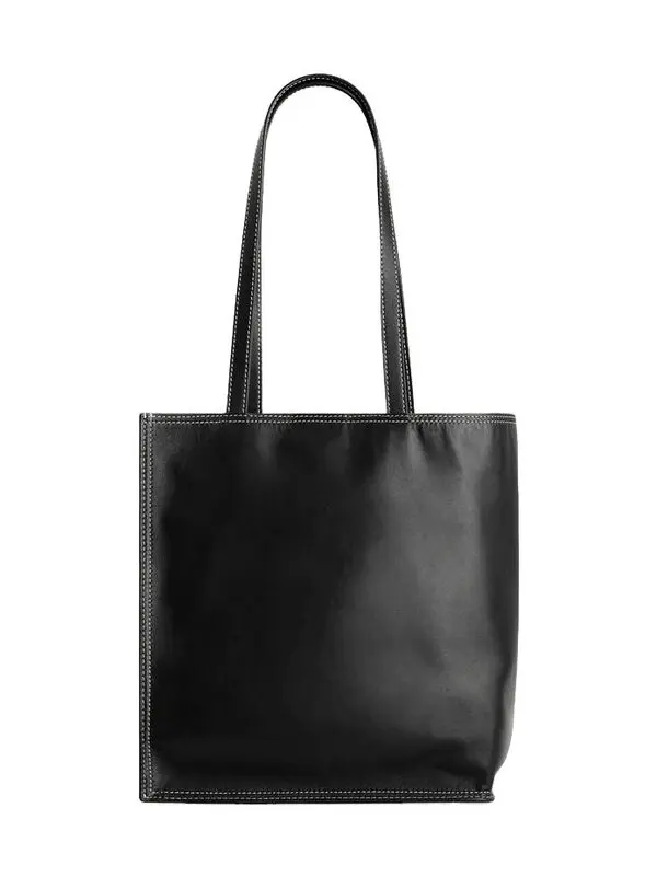 Cos Townhouse Shopper Bag Leather - Black