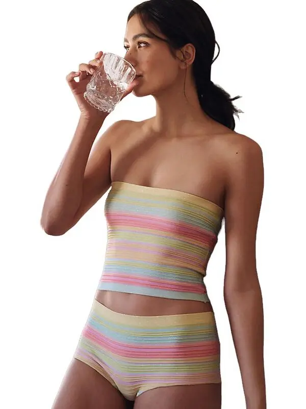 LYREBIRD Striped Tube Top - Rainbow Sparkle