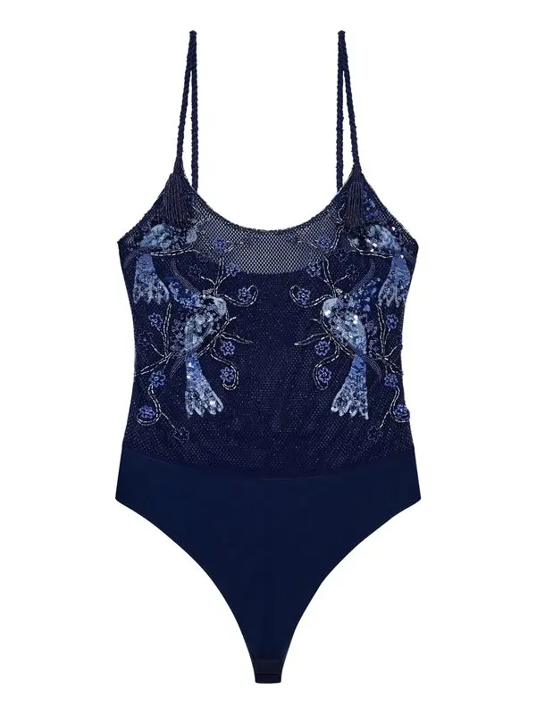 Giorgio Armani Embroidered Bodysuit - Patterned