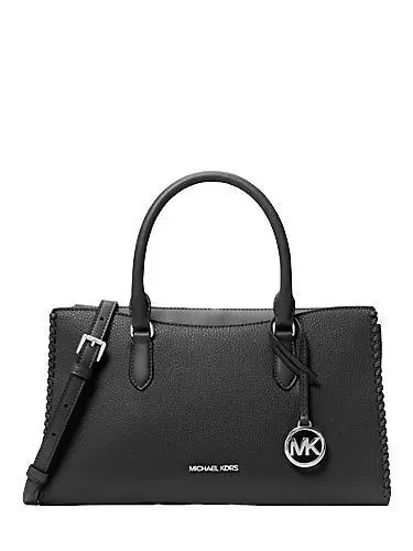 Michael Kors Arden Medium Top-zip Satchel - Black