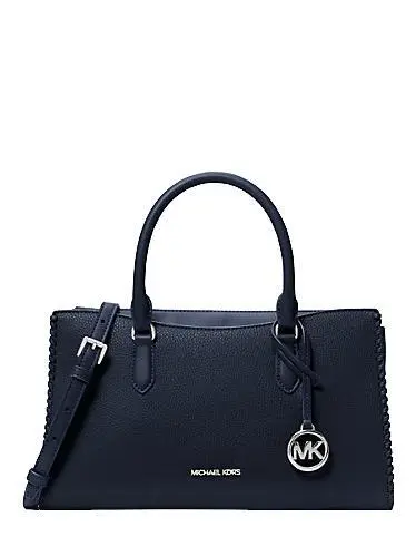 Michael Kors Arden Medium Top-zip Satchel - Blue
