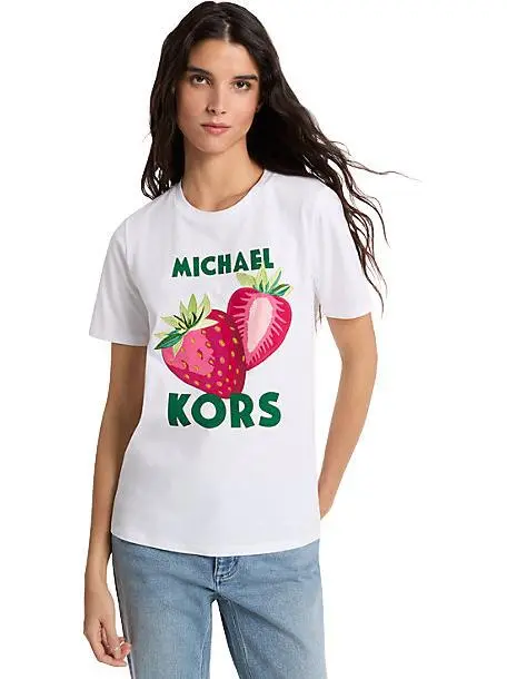 Michael Kors Graphic Logo Cotton T-shirt - White
