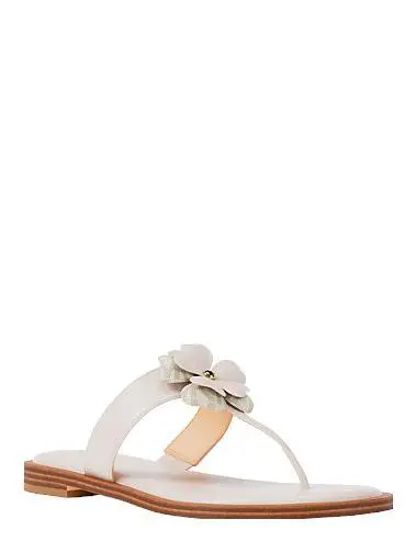 Michael Kors Callie Embellished Thong Sandals - Natural