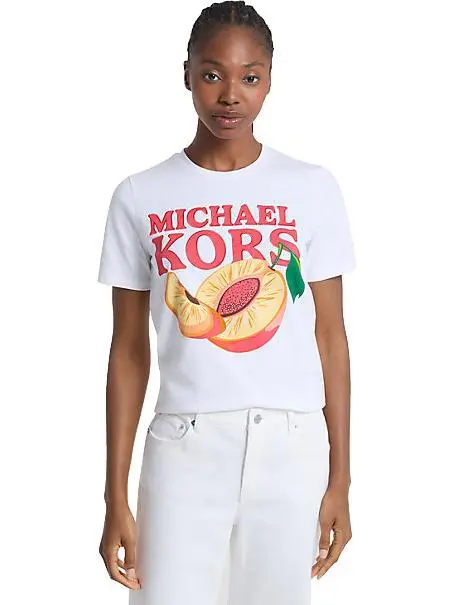 Michael Kors Graphic Logo Cotton T-shirt - White