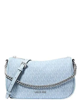 Michael Kors Carmela Medium Logo Convertible Crossbody Bag - Blue