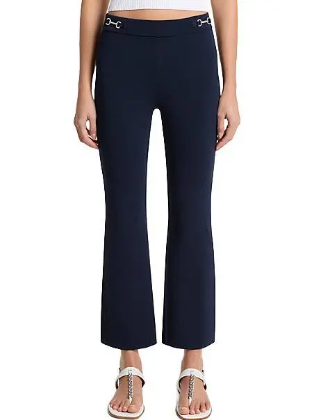 Michael Kors Stretch Knit Cropped Leggings - Blue
