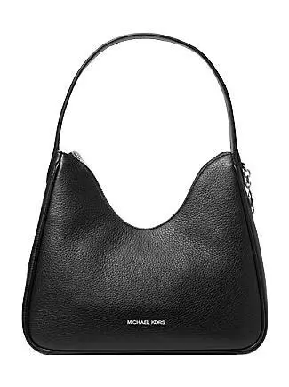 Michael Kors Nayla Small Pebbled Leather Hobo Shoulder Bag - Black