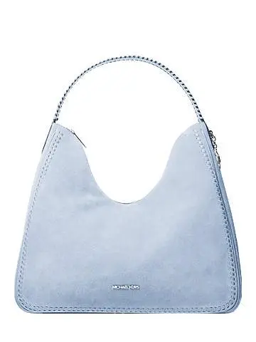 Michael Kors Nayla Medium Suede Hobo - Blue