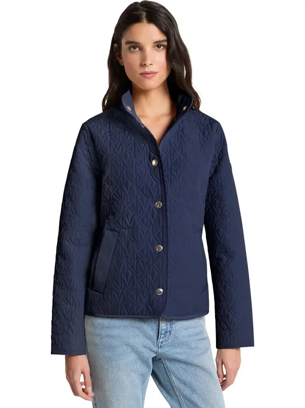 Michael Kors Quilted Logo Jacket - Blue