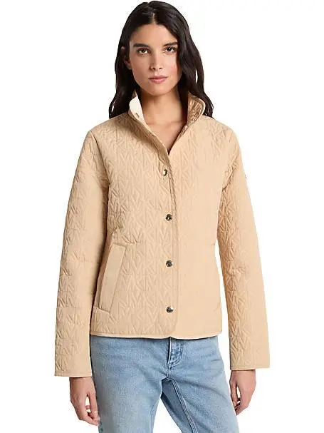 Michael Kors Quilted Logo Jacket - Natural