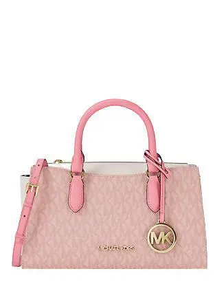 Michael Kors Arden Small Color-block Signature Logo Messenger Bag - Pink