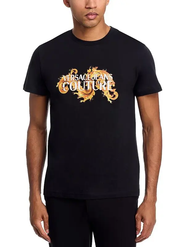 Versace Cotton Jersey Tee - Black/gold