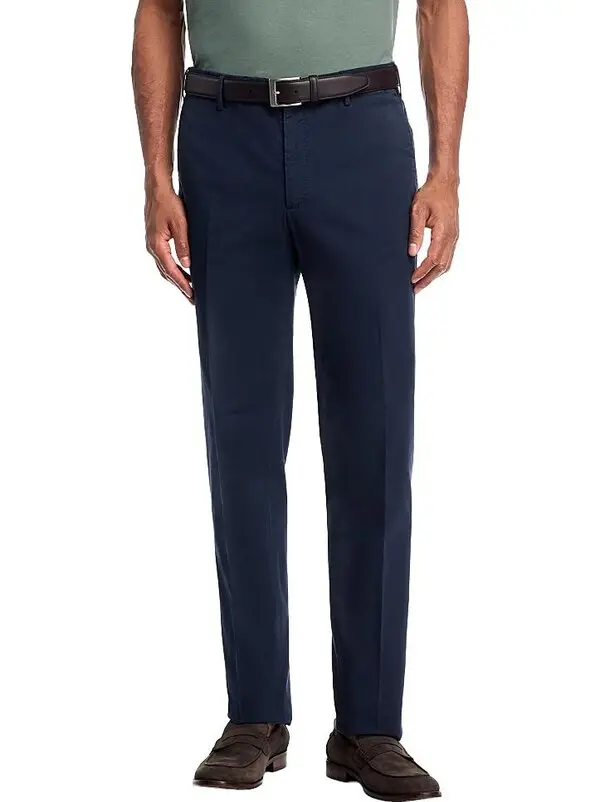 SLOWEAR Incotex Royal Batavia Regular Fit Stretch Cotton Pants - Navy