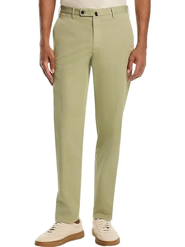 SLOWEAR Incotex Royal Batavia Regular Fit Stretch Cotton Pants - Sage
