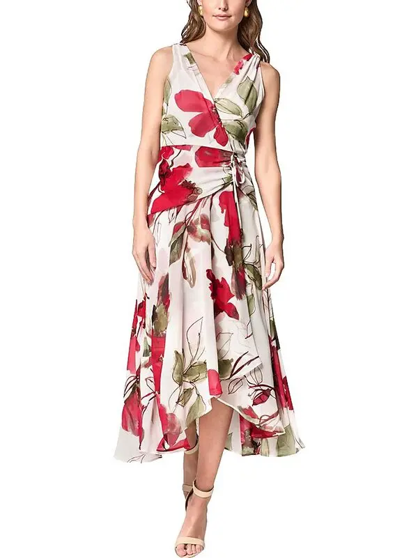 Donna Karan New York Wm Poly Dress - Azalea Multi