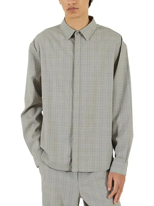 KROST Jordan Wool Plaid Shirt - Gray