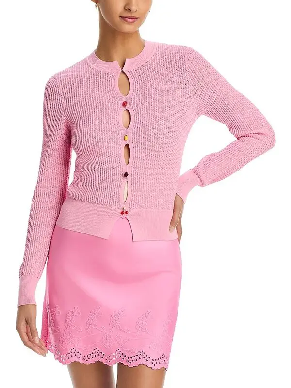 Aqua Long Sleeve Knit Top Exclusive - Pink