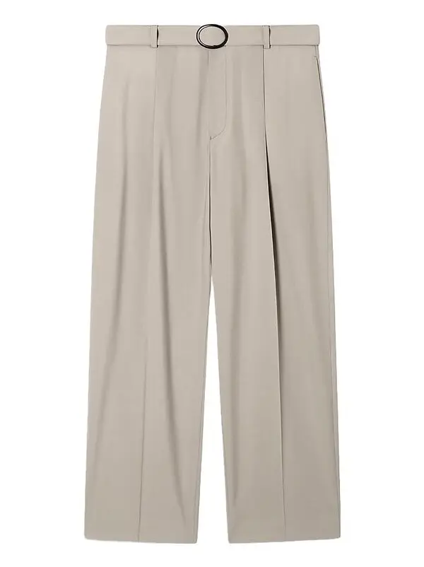 Emporio Armani Wool Blend Trousers - Solid Light