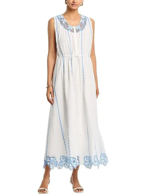 Rails Lorina Embroidered Dress - White