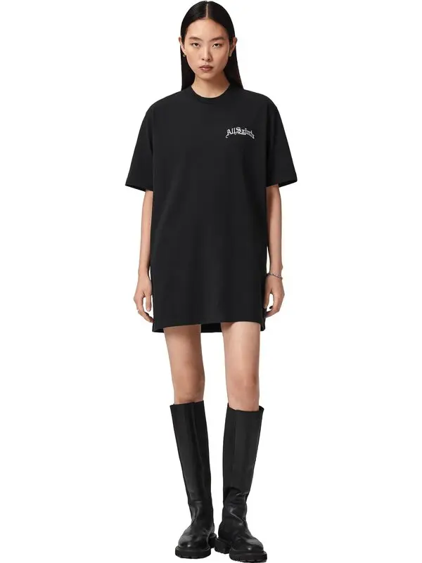 ALLSAINTS Descent Jersey Mini T-shirt Dress - Black