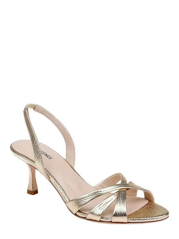 L'Agence Colwill Ii Slingback Sandals - Gold Lizard