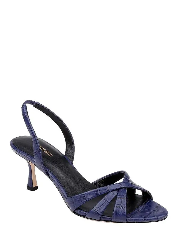 L'Agence Colwill Ii Slingback Sandals - Midnight Croco