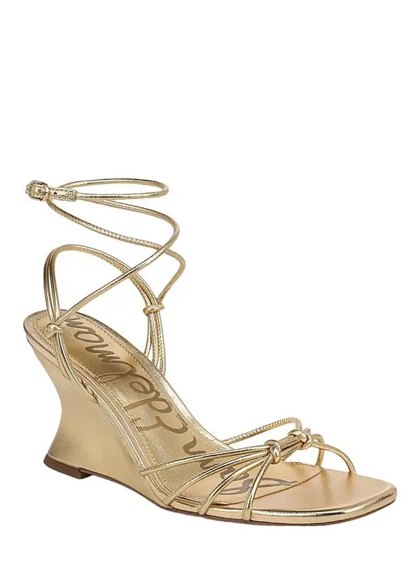 Sam Edelman Daxton Wedge Sandals - Amber Gold
