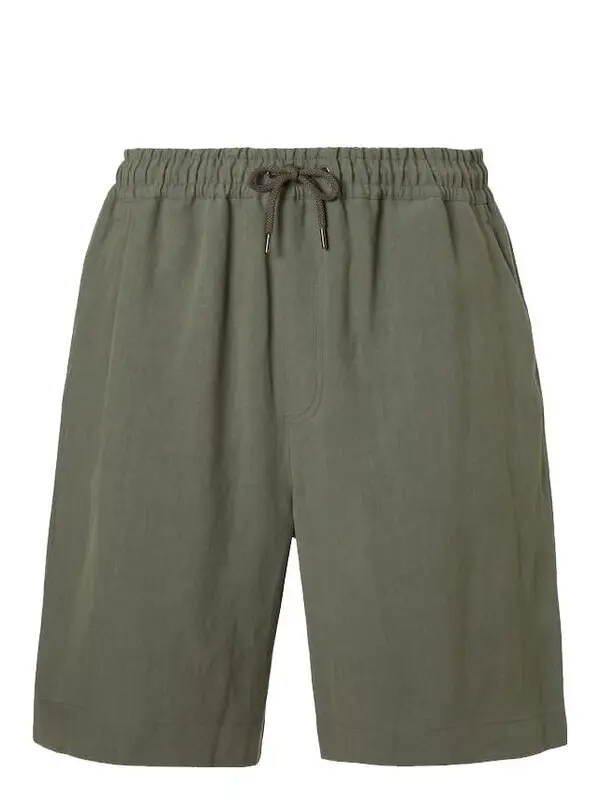 Giorgio Armani Linen Bermuda Shorts - Green