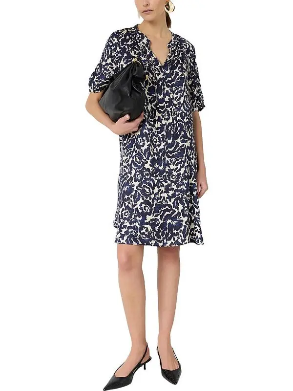 Gerard Darel Raliah Split Neck Dress - Ink