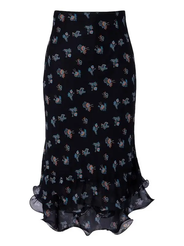 Dorothee Schumacher Airy Daydream Midi Skirt - Blue