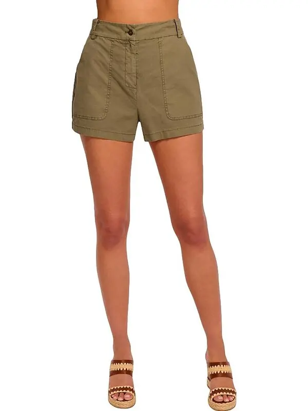 Ramy Brook Canvas Hilary Shorts - Safari Green