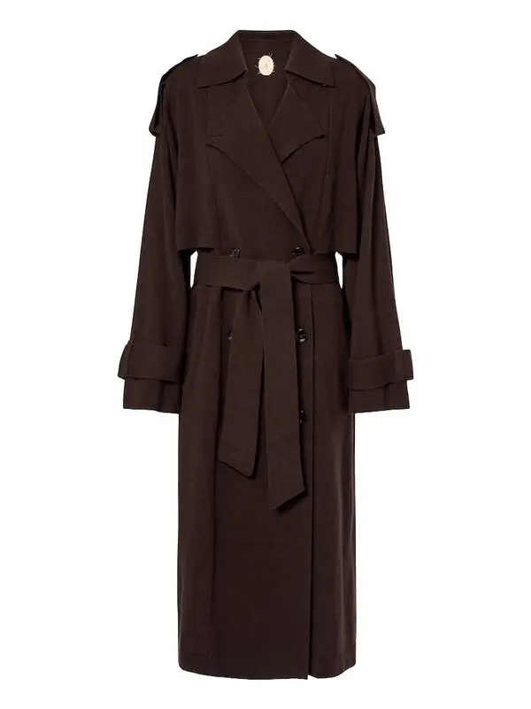 Jardin Des Orangers Wool And Cashmere Trench Coat - Brown