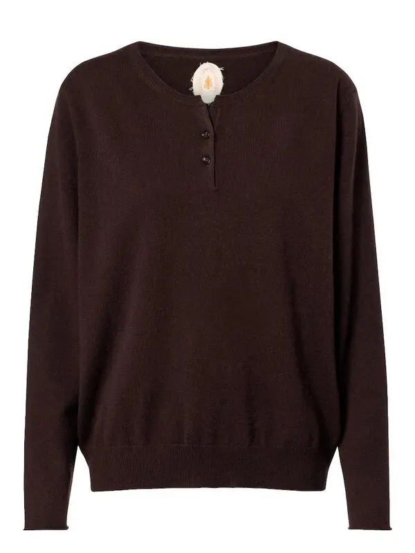 Jardin Des Orangers Cashmere Buttoned Sweater - Brown