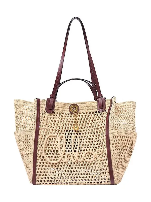 Chloé Raffia Shoulder Bag - Hot Sand