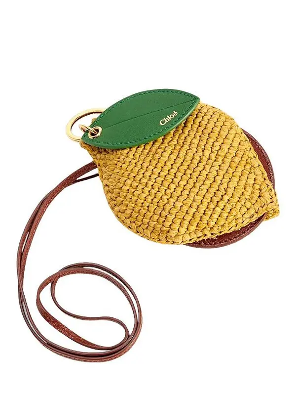 Chloé Lemon Raffia Bag Charm - Radiant Yellow