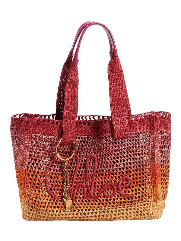 Chloé Summer Raffia Tote Bag - Multicolor