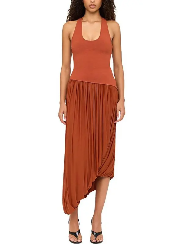 Ronny Kobo Meyer Dress - Rust