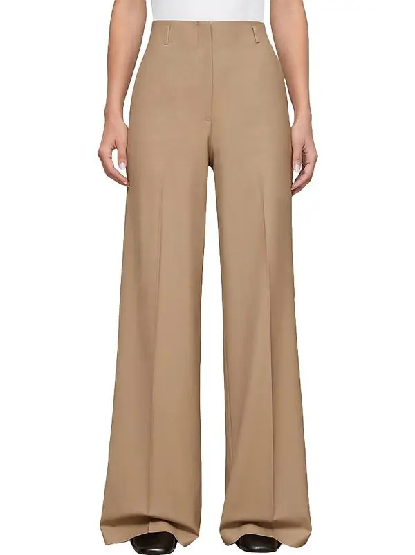 Lafayette 148 New York Wide Leg Trousers - Brownstone