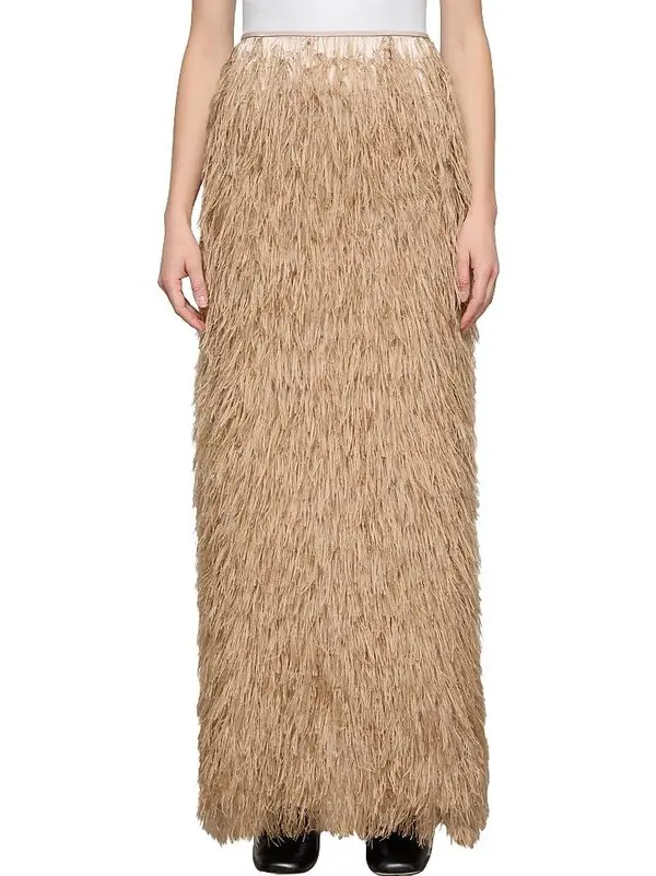 Lafayette 148 New York Column Long Skirt - Brownstone