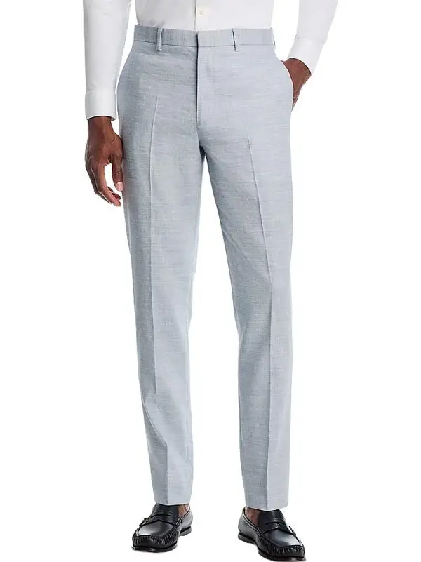 Theory Mayer Linen & Wool Slim Fit Suit Pants - Powder Blue