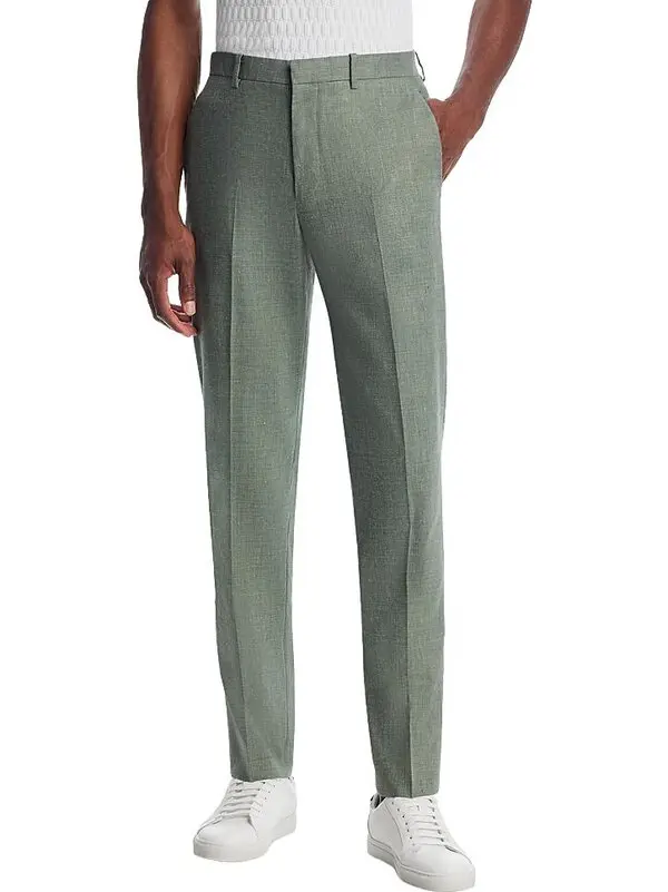 Theory Mayer Linen & Wool Slim Fit Suit Pants - Sage Green