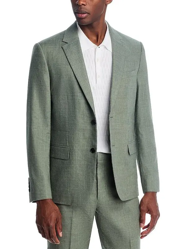 Theory Chambers Linen & Wool Slim Fit Suit Jacket - Sage Green