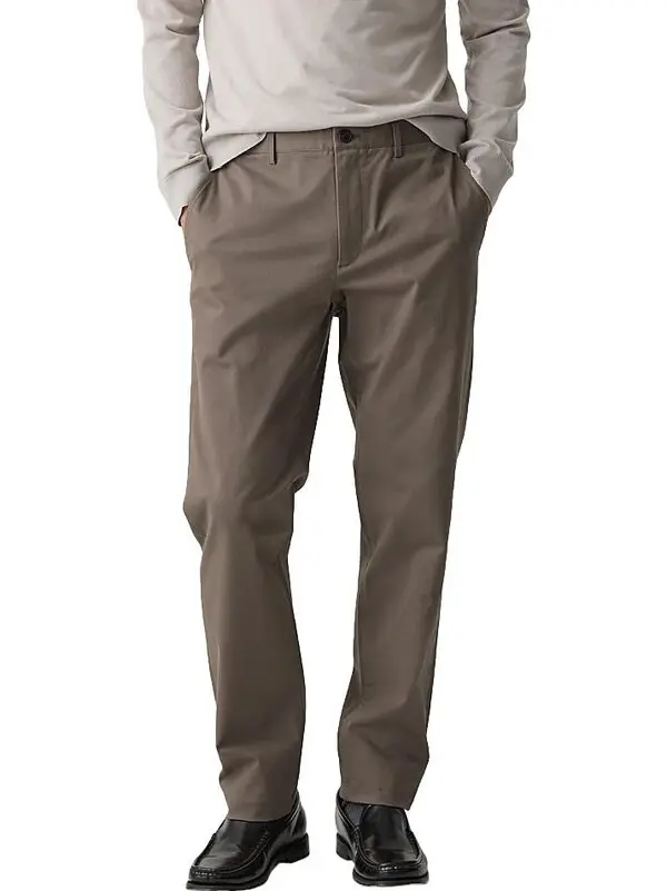 Theory Zaine Trousers In Moonsoft Cotton - Morel