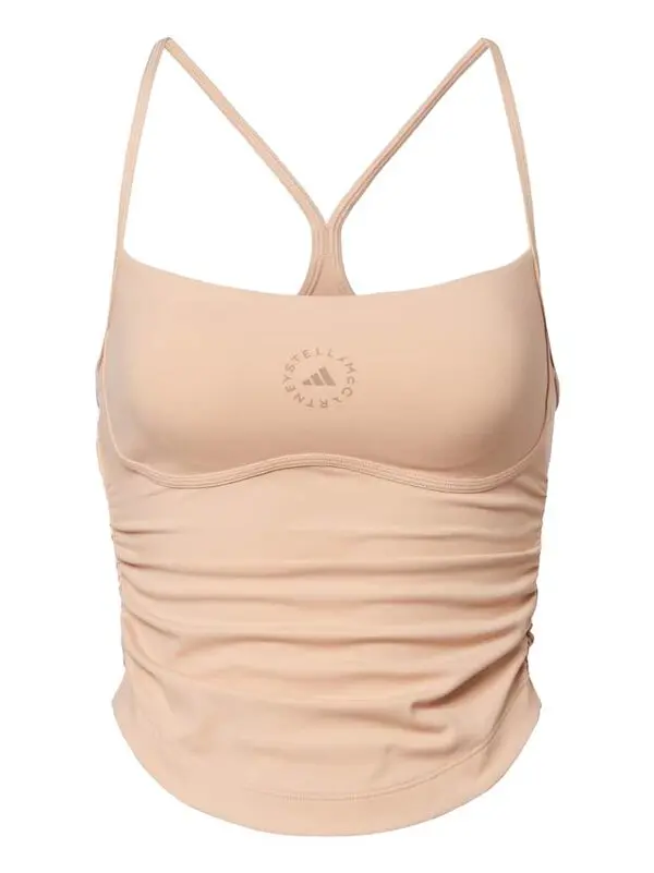 Adidas By Stella McCartney Logo Ruched Tank Top - Pink