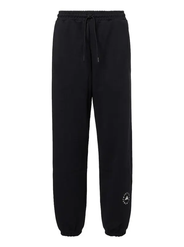 Adidas By Stella McCartney Logo Cotton-blend Sweatpants - Black