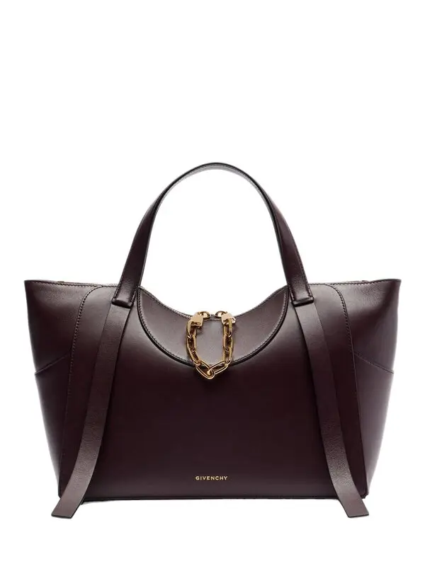 Givenchy The Snatch Leather Tote Bag - Burgundy