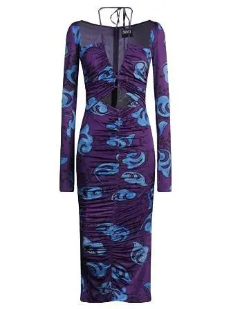 Versace Midi Dress Size Viscose, Elastane - Purple