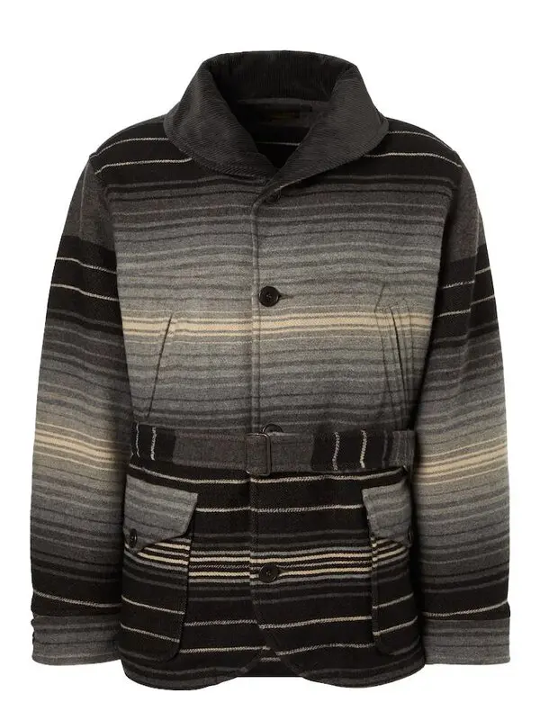 Ralph Lauren Striped Wool And Cotton Jacquard Coat - Multicoloured