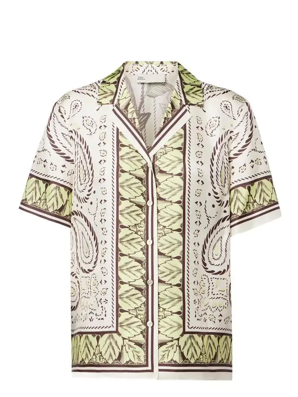 Tory Burch Printed Silk Bowling Shirt - Multicoloured