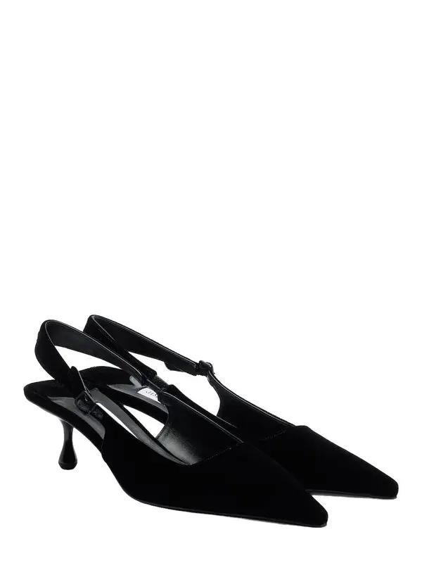 JIMMY CHOO Amel Velvet Slingback Pumps - Black